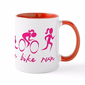 CafePress Swim Bike Run (Girl) Mugs Ceramic Coffee Mug, Tea Cup 11 oz