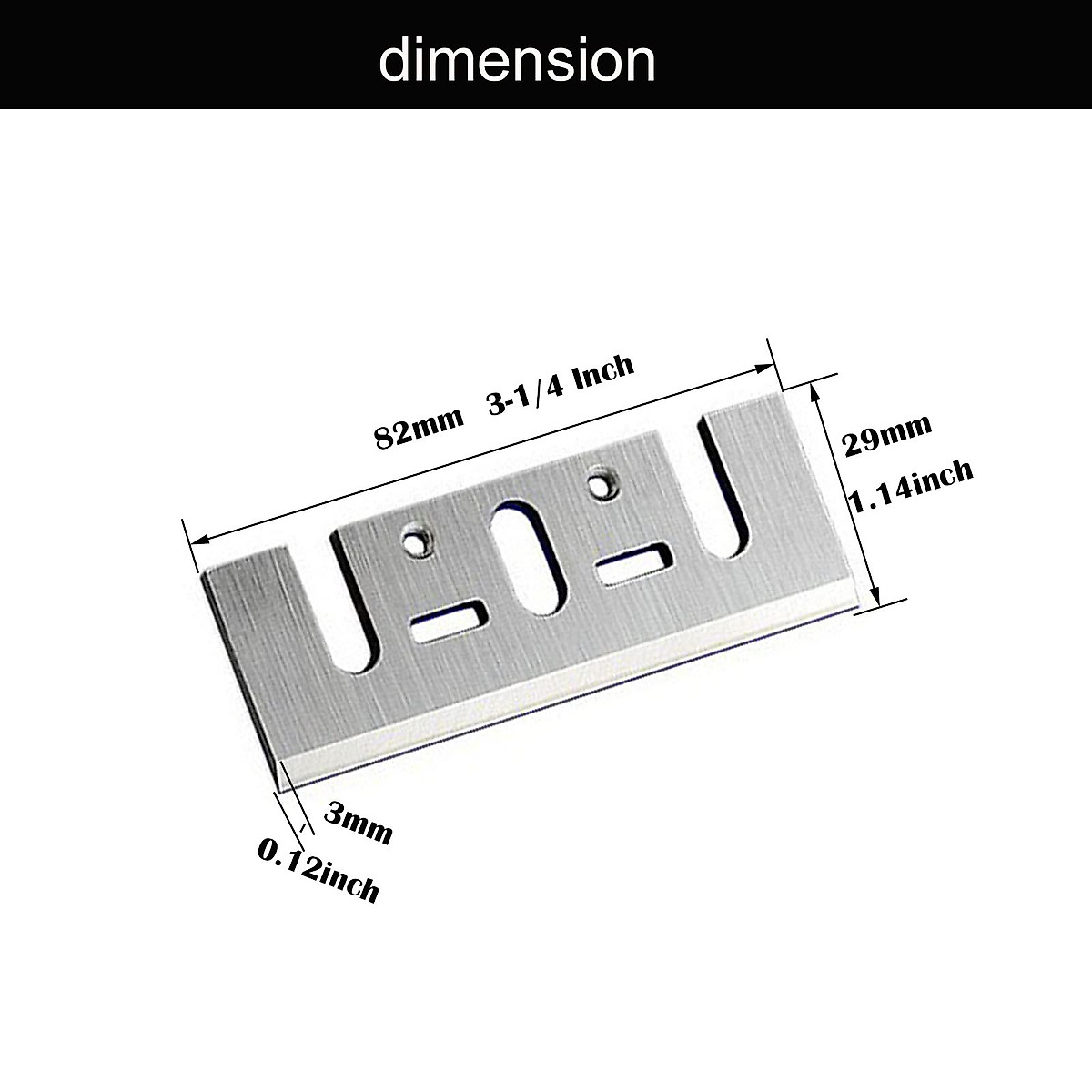 High-Speed Steel Planer Blades, 3-1/4 Inch 82mm Re-sharpenable Blades Replacement for Makita 1900B, KP0810, Dewalt DCP580, DW6655,Bosch 1594 and Most Handheld Planer,4 Pieces
