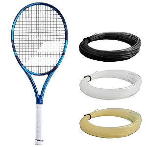 Babolat Pure Drive Team Tennis Racquet - Strung with 16g White Babolat Syn Gut at Mid-Range Tension (4 1/8" Grip)