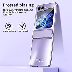Cell Phone Case Compatible with Samsung Galaxy Z Flip 5 Case with Hinge Protection,Slim Thin Shockproof Hard Full-Body Protective Phone Case Cover for Flip5 5G Phone Smart Device Case and Cover Bundle