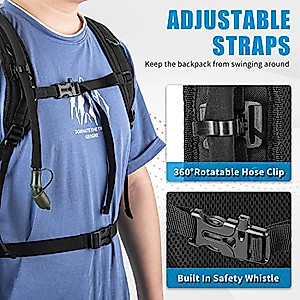 SHARKMOUTH Tactical Hydration Backpack, with 2L Water Bladder, Military Pack Fit for Hiking Cycling Running Camping