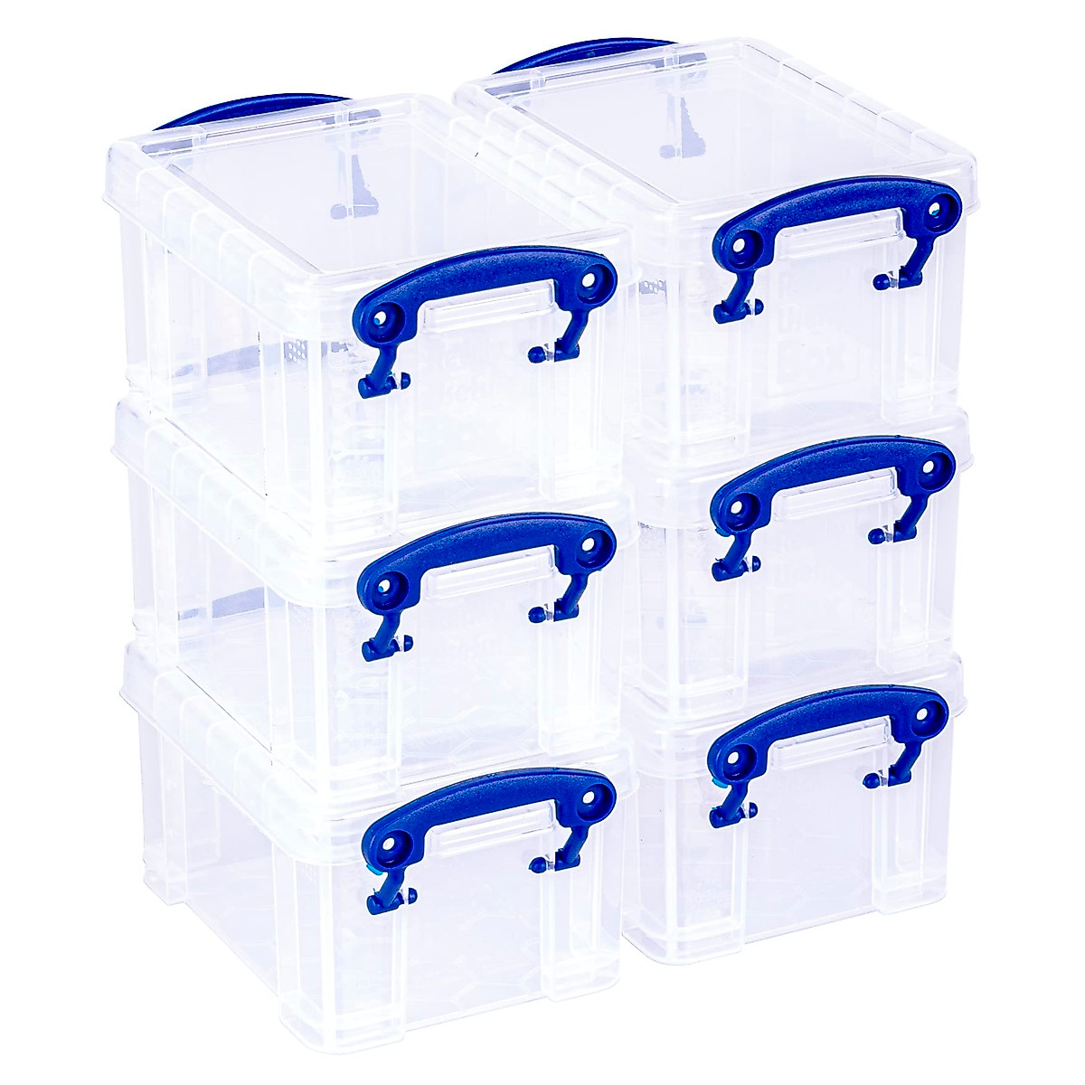 Really Useful Box 0.3 Litre Plastic Storage Box Clear (Pack of 6)