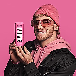 PRIME HYDRATION Energy Drink Strawberry Watermelon, Naturally Flavored, 200mg Caffeine, Zero Sugar, 300mg Electrolytes, Vegan, 12 Fl Oz per Can (Pack of 12)