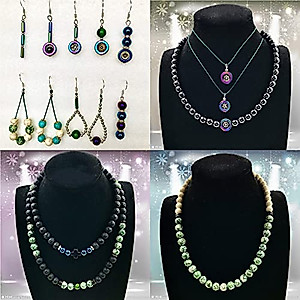 GUTELOWE Beads for Jewelry Making Kit Adults Girls. 200+PCS 8mm Natural Stone Beads for Bracelet Making Kit for Girls Adults. 8mm Gemstone Beads Kit, Adult Bracelets Beading Kits, Jewelry DIY.