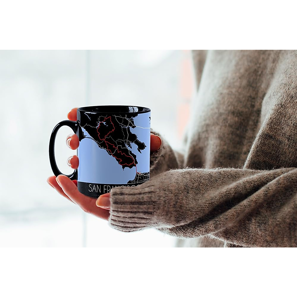 Ultra Marathon 100KM San Francisco Gifts and Souvenirs - Unique Drinkware - Ultra Marathon 100KM Race Momento - 11oz Black Ceramic Mug