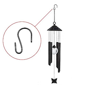 Bonsicoky 50PCS S Shaped Hooks 1 Inch Mini Ornament Storage Hooks for Hanging Jewelry Small Kitchenware Potted Plants, Black