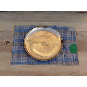 De Kulture Ayurveda Pure Kansa Bronze Lunch Platter Dinner Plate