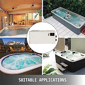 AYCHLG 85000Btu/Hr Up to 20000 Gallons Swimming Pool Heater Thermostat for Swimming Pools, SPA Pools,Bathtubs,In-Ground Pools and Spas Above Ground Inground Pool,Needs Electrician GFCI