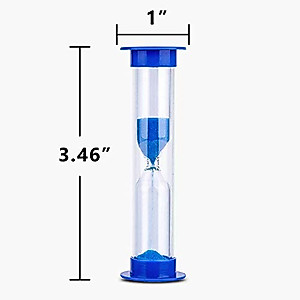 Sand Timer, KISEER 6 Pcs Colorful Hourglass Sandglass Sand Clock Timers Set 30sec / 1min / 2mins / 3mins / 5mins / 10mins for Brushing Children's Teeth, Cooking, Game, School, Office