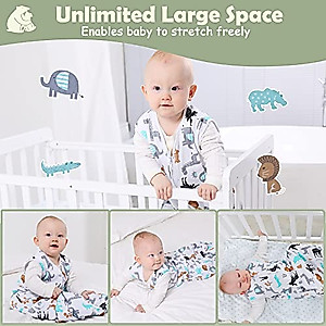 Lictin Baby Sleep Sack 0.5 Tog - 2 Pack Toddler Sleeping Sack 18-36 Months, Baby Wearable Blanket, Sleeveless Summer Baby Sleeping Bag with Adjustable Length and 2-Way Zipper, Gender Neutral