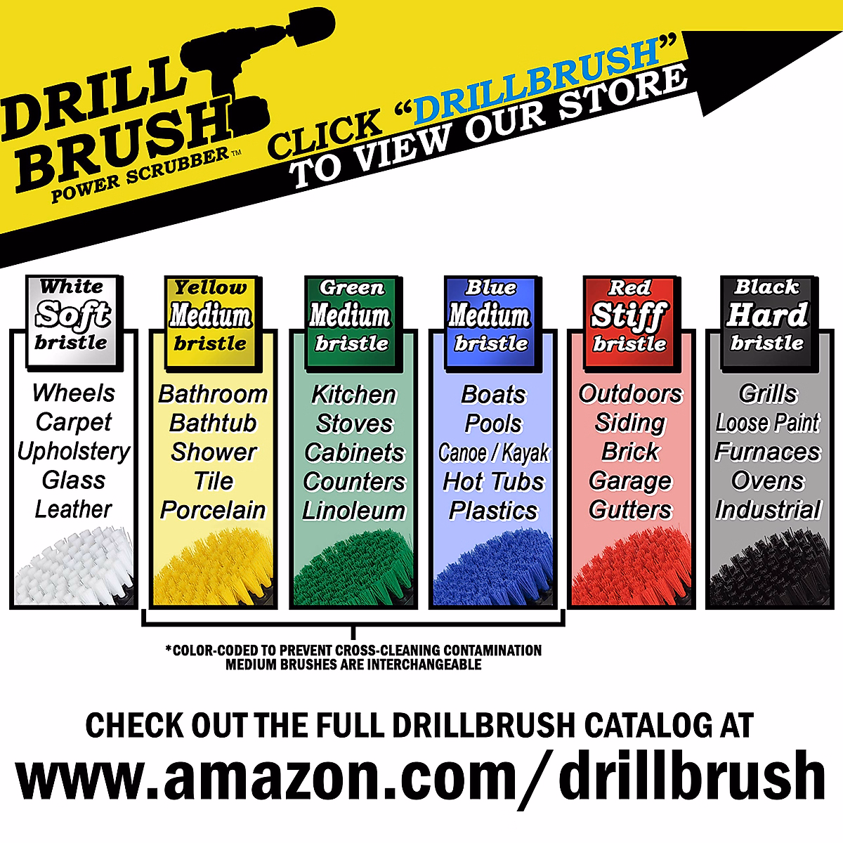 Car Cleaning Supplies Interior - Car Detailing Kit - Scrub Brushes for Cleaning - Wheel Cleaning Brush for Drill - Soft Bristle Cleaner Brush - Carpet Scrub Brush - Car Detailing Brush Set - Clean Car
