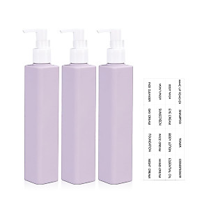 UMETASS 8 oz Leak Proof Shampoo and Conditioner Bottle, Refillable Plastic Shampoo Bottles for Bathroom, Kitchen, Hotel, Large Shampoo and Conditioner bottles(no flip caps)