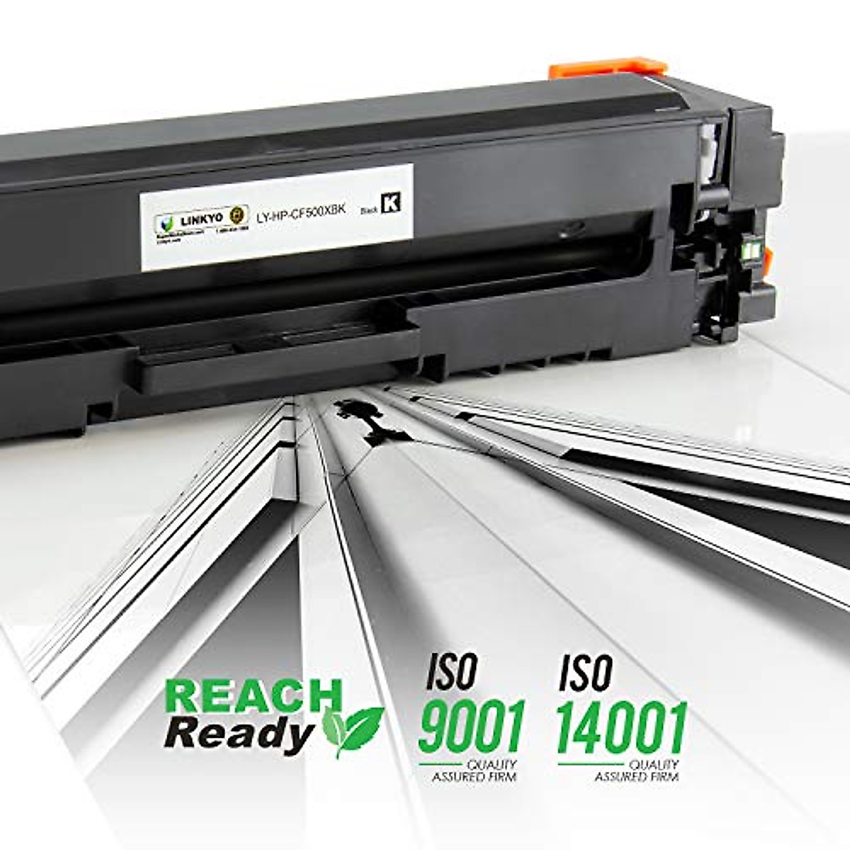 LINKYO Compatible Toner Cartridge Replacement for HP 202X CF500X 202A (Black, High Yield, 2-Pack)