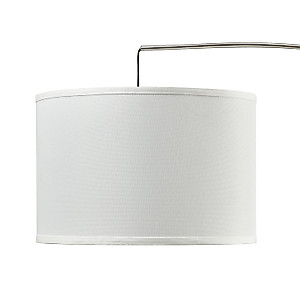 Oneach Modern Arc Floor Lamp for Living Room Arching Hanging Lamp Shade Over The Couch for Reading Bedroom Office Brushed Steel Arch Standing Floor Light Silver