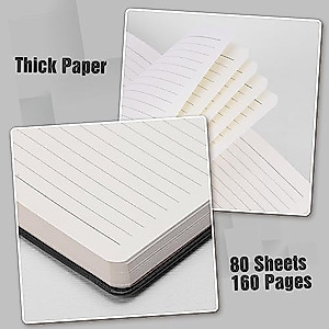 EOOUT Leather Journal, Hardcover Notebook, 3pcs, Notebook Set, A5 B5 Letter Size, 80 Pages, 100 GSM, Journals for Writing, College Ruled Notebook