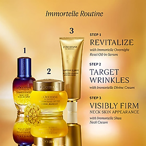 L’OCCITANE Immortelle Divine Firming Face Cream: Visibly Reduce the Appearance of Wrinkles, Retinol Alternative, Smooth Skin, Target Age Spots, Daily Moisturizer for a Youthful Radiance, 1.7 oz.