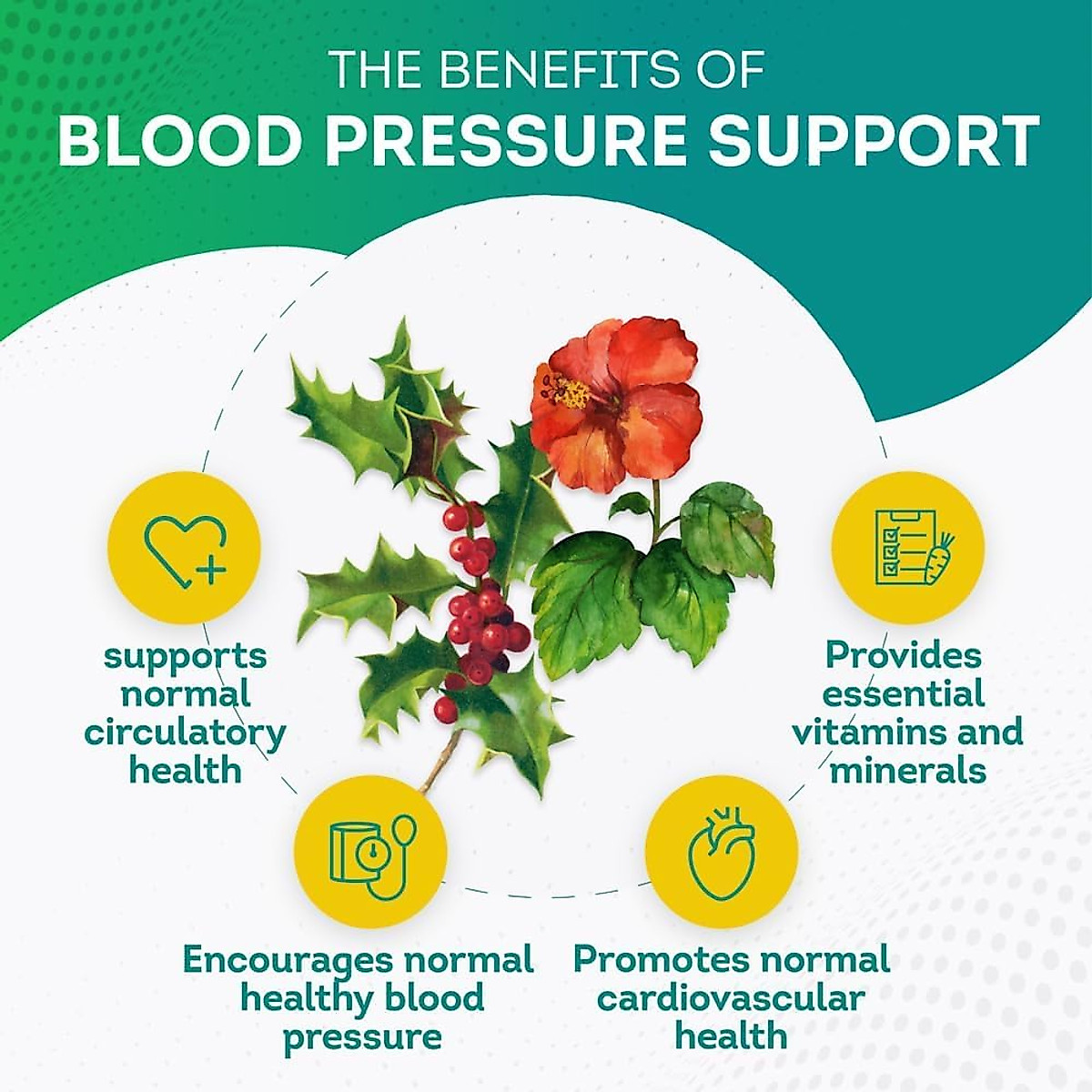PurePremium Blood Pressure Supplements with Hawthorn Berry, Hibiscus - Nitric Oxide for Normal Blood Pressure Support with Vitamin B12 - Garlic Supplements for Normal Nitric Oxide Supplement - 90 Caps