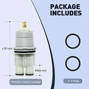 RP46074 Delta Cartridge Replacement, Compatible with Delta 13/14 Series Shower Faucets, Single Handle Universal Shower Cartridge Repair Kit, Replacement Monitor Cartridge Parts