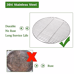 OLIGAI Cooking Grill Grates for Medium Big Green Egg,Stainless Steel Round Wire Grill Grate,Cooking Grate Replacement for Most Barbecue Ceramic Grill and Smoker 15.5“ for M BGE