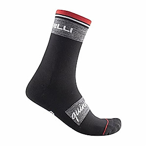 Castelli Men’s Quindici Soft Merino Sock for Cycling, Gravel Biking & Everyday - Black - XX-Large