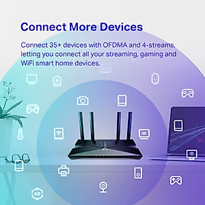 Certified Refurbished TP-Link Archer AX20 AX1800 Smart Dual-Band Wi-Fi 6 Router (Renewed)