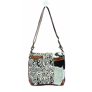 Myra Bag Cowhide & Cotton Shoulder Bag S-1129