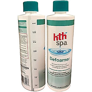 HTH Spa 86216 Defoamer Spa and Hot Tub Clarifier, 16 fl oz, Bottle Color May Vary (Two Pack)