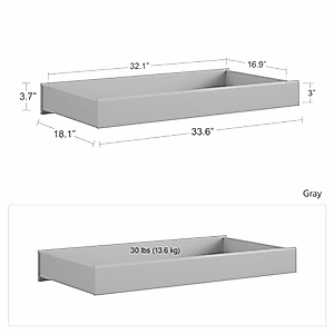 Little Seeds Rowan Valley Arden Grey Changing Table Topper for Dressers