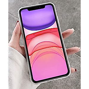 J.west Case Compatiable with iPhone 13 Pro 6.1 inch,Sparkly Animal Leopard Print Pattern Vintage Cheetah Design Glitter Translucent Clear Soft TPU Slim Fit Protective Phone Case for Women Girls White