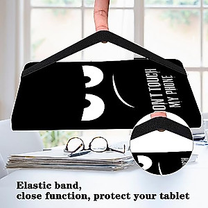 VODEFOX for iPad Pro 12.9 6th / 5th / 4th / 3rd Generation Case 2022/2021/2020/2018, Premium PU Leather Folio Stand Cover with Elastic Band & Card Holder for iPad Pro 12.9 Inch - Don't Touch