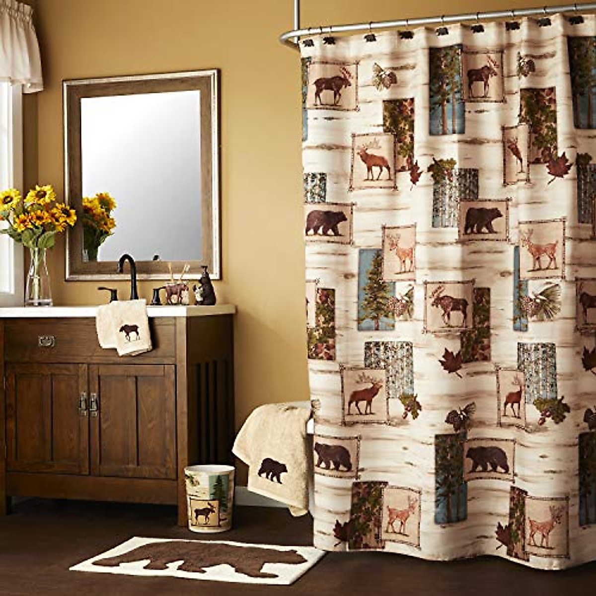 SKL Home Yellowstone Timber Ridge Tip Towel, 11" x 18", Wheat