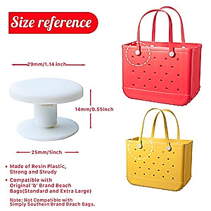 Lopau® Replacement Buttons Compatible with Boggo Bag, 5 Sets Clips for Plastic Handle Strap, Replacement Snap Strap Accessories, Rubber Tote Straps Handles Snap, Repair of Beach Bag and Pool Bag for Women Girls