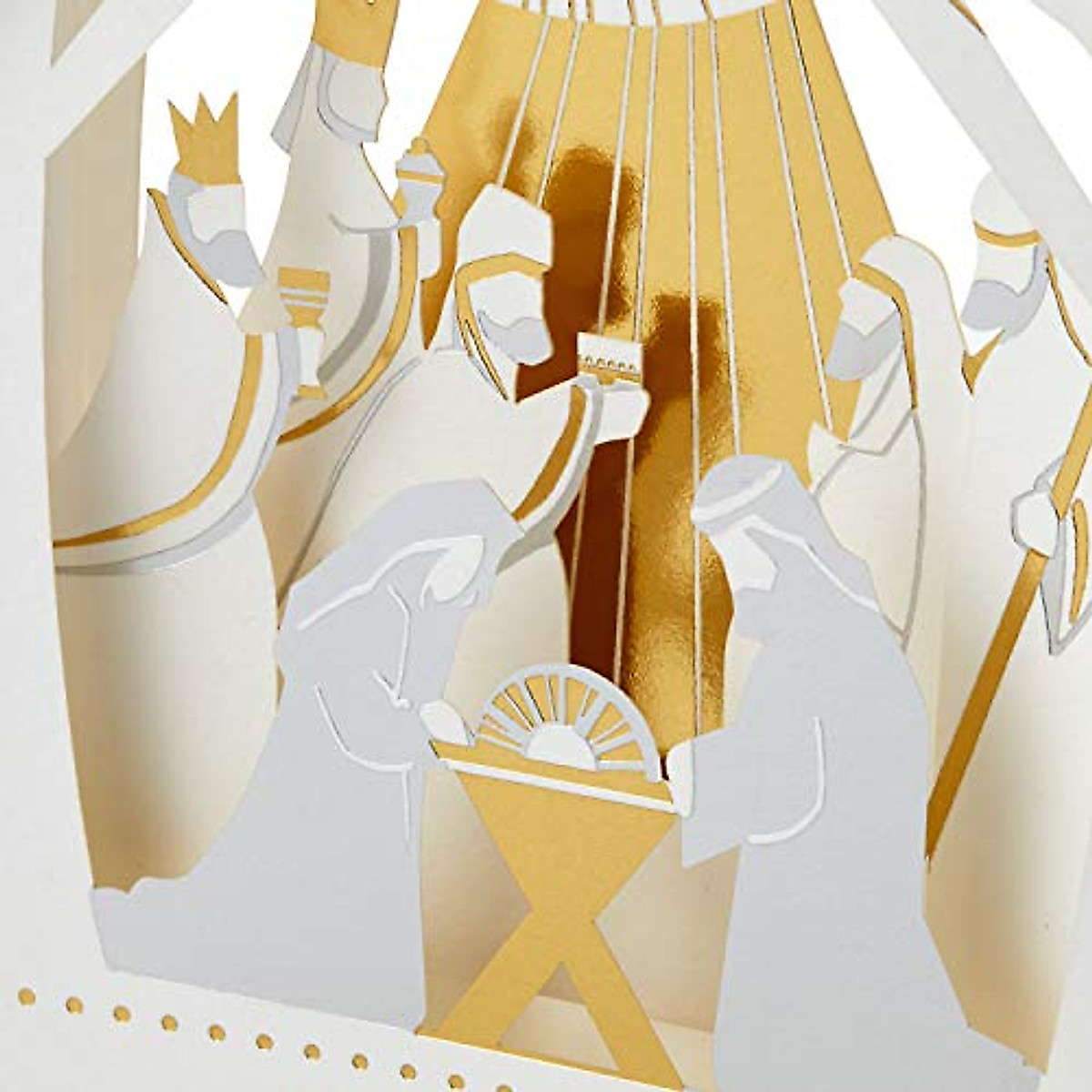 Hallmark Paper Craft Christmas Boxed Cards, Pop Up Nativity (5 Cards with Envelopes)