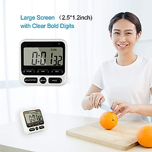 QUMOX Large LCD Digital Kitchen Timer Countdown Up Alarm Clock 24 Hours Magnetic HX106