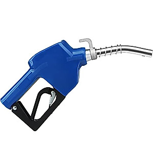 VEVOR Automatic Fuel Nozzle, 3/4' NPT Inlet Thread & 13/16' Spout, 11 GPM Max Flow Rate, Auto Shut Off, Aluminum & PVC Gas Pump Handle with 360° Swivel for Gasoline Diesel Kerosene Biodiesel, Blue,