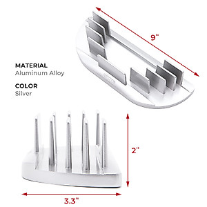 Elihome Cutting Board Rack Chopping Board Organizer Pot Pan Lids Holder Thin Bakeware Baking Tray Drying Display Stand Kitchen Countertop Cupboards Cabinet Office Sturdy Metal