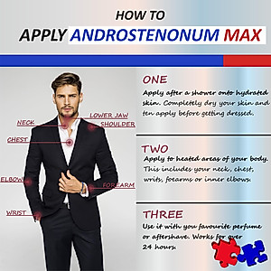 ANDROSTENONUM MAX Pherolec Global Male Pheromone Perfume Oil for Him Real Long-Lasting Original Best Men's Pheromones Cologne Essential Strong Spray Fragrance Essence Extra Strength Man 0.27 fl. oz