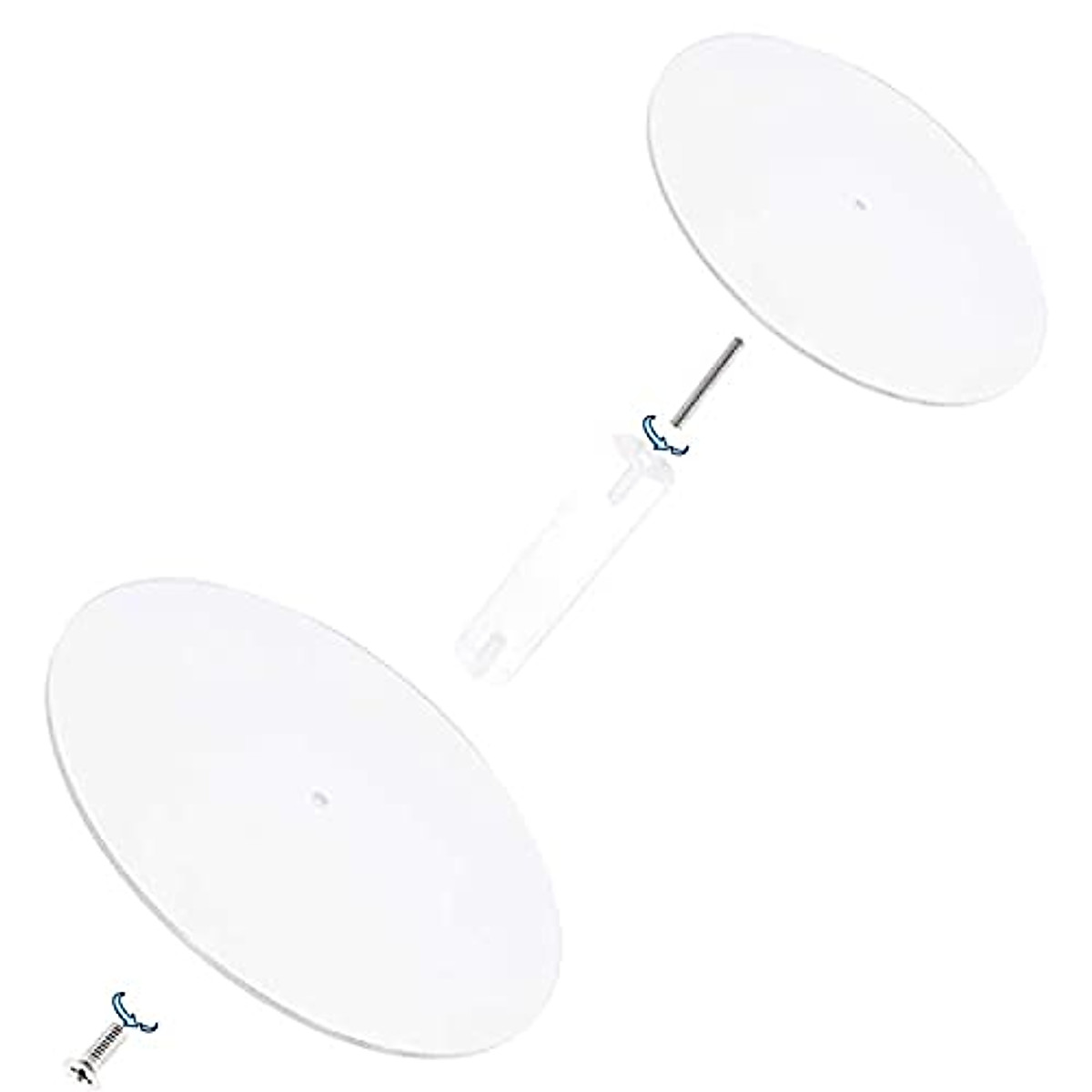 ZXJJ 3/4/5/6 Tier Clear White Round Cup Cake Stand Acrylic Cupcake Stand Supplies Display Tower Wedding Birthday Party Decoration (6 Tiers)