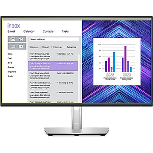 Dell P2423D 23.8" QHD WLED LCD Monitor - 16:9 - Black, Silver (Renewed)