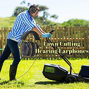 Hearing Ear Muffs, Bluetooth 5.0 Ear Defenders Noise Canceling Hearing Protector Voice Control Over the Earmuff for Shooting Mowing Construction
