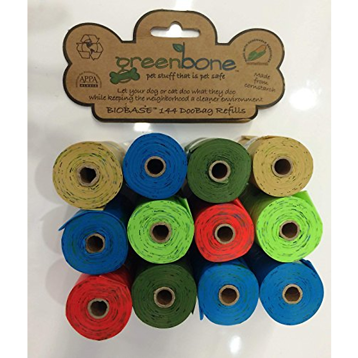 Greenbone Waste Bag Refill Pack, 12 Rolls