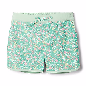 Columbia Toddler Girls Sandy Shores Boardshort, Light Jade Mini-Biscus/Key West, 2T