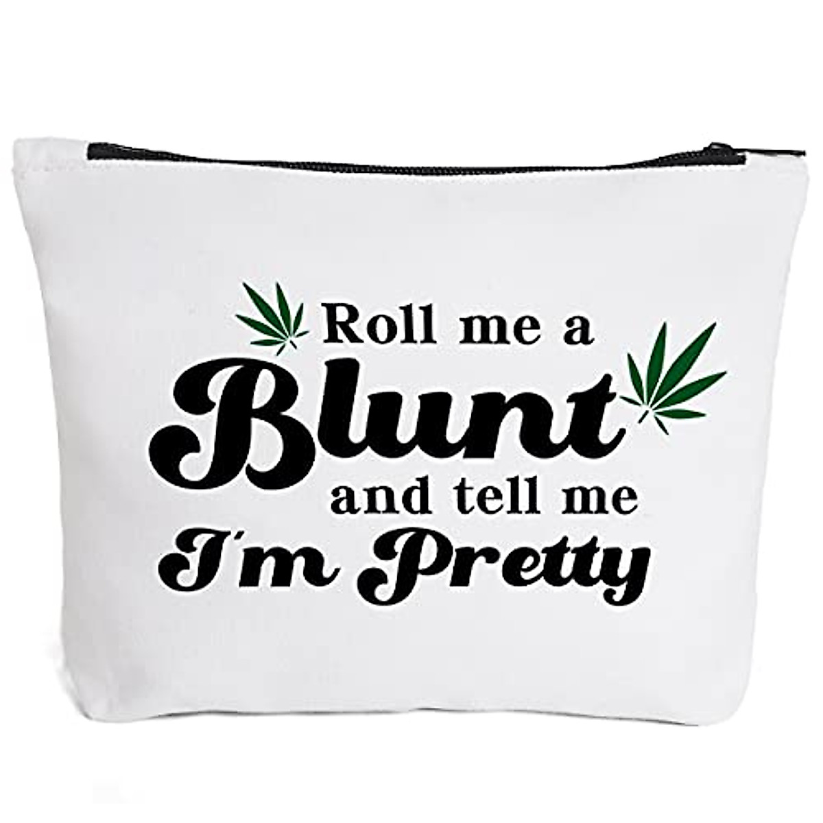 IHopes+ Funny Leaf Makeup Bag Gift for Women Best Friends Sister Teens Makeup Lover | Cute Herb Makeup Zipper Pouch Bag Cosmetic Travel Accessories Bag Toiletry Case Gifts for Birthday Christmas