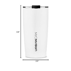 URBANCAN 20 oz Insulated Tumbler with Lid and Straw - Drink In Style with a Stainless Steel Tumbler Travel Mug - Premium Double Walled Thermos Flask - Fresh 90