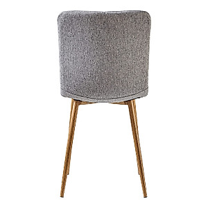 wOod-it Dining Chairs Set of 2, Pre Assembled Fabric Chair Set Upholstered with Oak Legs Mid Century Modern for Dining Room, Kitchen, 15.4" W x 16.5" D x 33.7" H