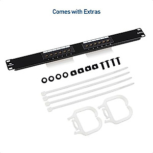 Cable Matters UL Listed Rackmount or Wall Mount 12 Port Patch Panel (RJ45 Patch Panel)