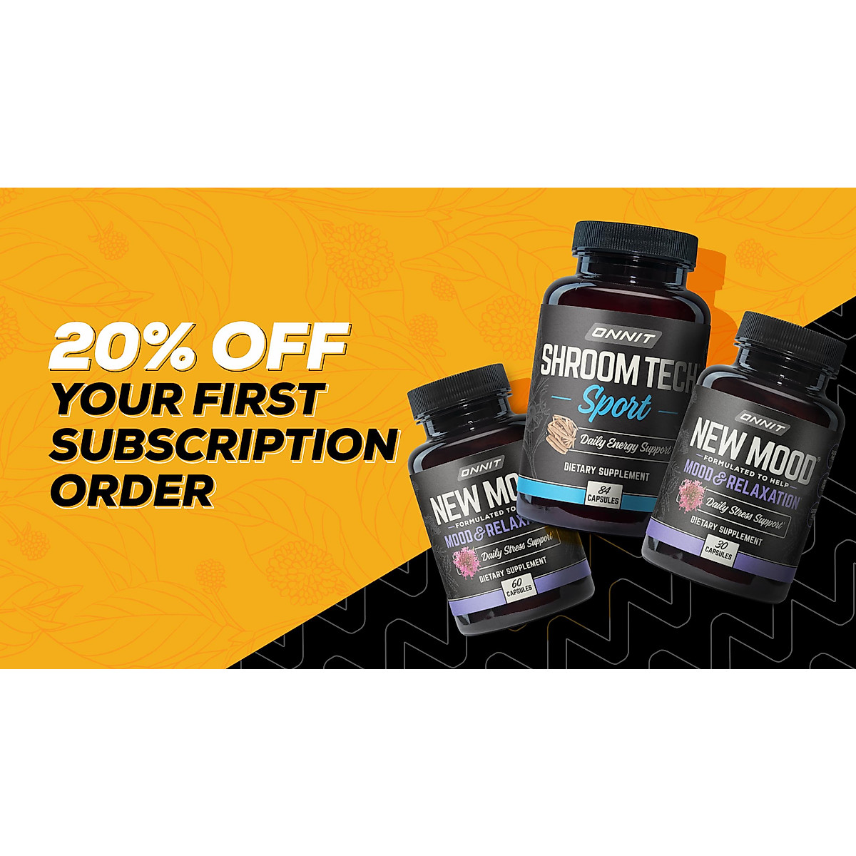 ONNIT New Mood - Occasional Stress Relief, Sleep and Mood Support Supplement, 60 Count