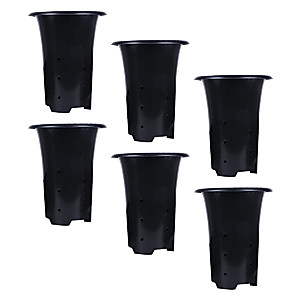 YARNOW Hydroponic Baskets 12pcs Supplies Flowerpot Net Slot Side Drainage Root Mesh Aquatic Garden Slotted Duty Pond Outdoor Aquaponics Planting Filter Home Black Control Plant