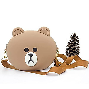 G.CHEN Cute Bear Purse for Women Crossbody Bag Girls Novelty Purse Cartoon Silicone Shoulder Bag