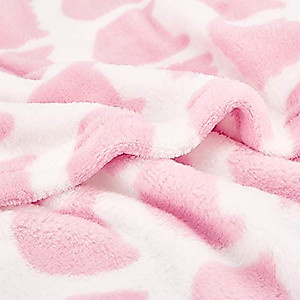 Amazon Basics Kids Pink Kitties Patterned Throw Blanket with Stuffed Animal Cat